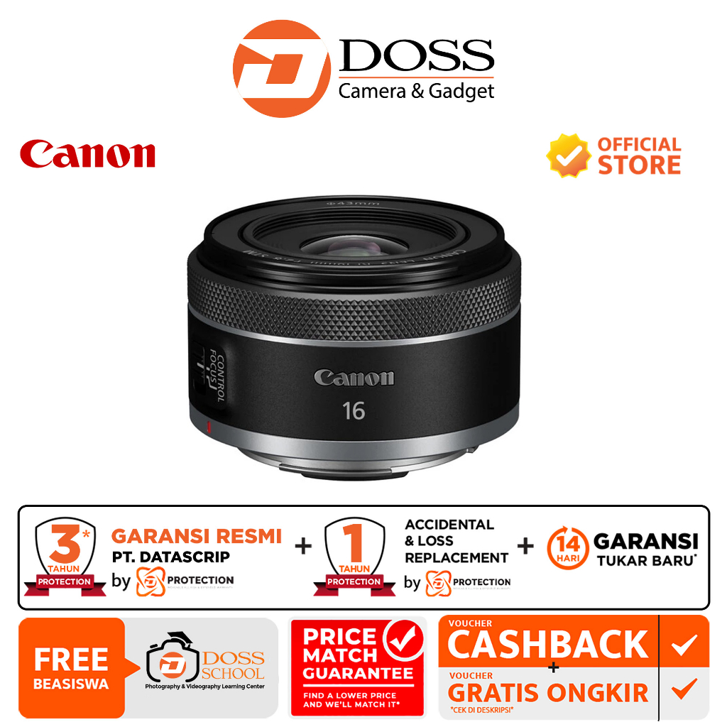 Jual Canon RF 16mm f2.8 STM Mirrorless Lens / RF 16mm | Shopee Indonesia