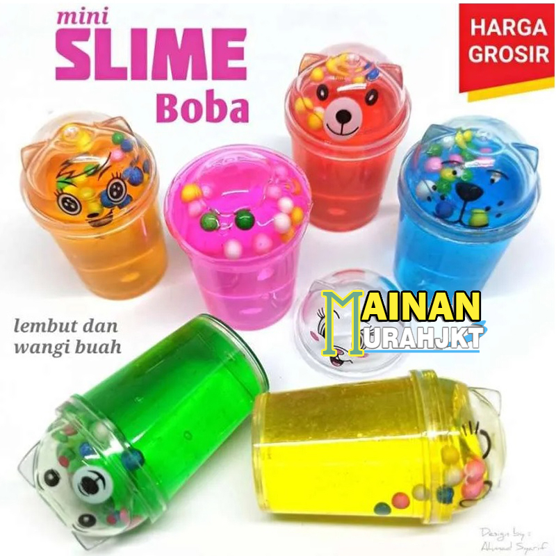 Jual MAINAN ANAK SLIME BOBA ICE CREAM JELLY CUP MINI BOBA SLIME ...