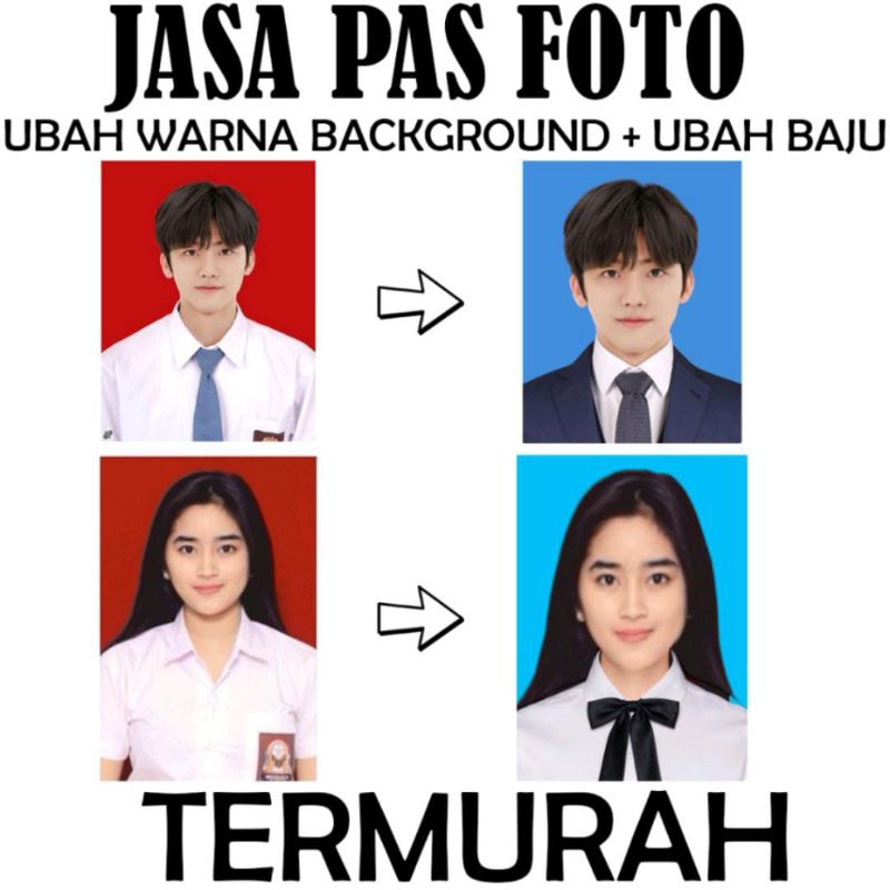 Jual JASA PAS FOTO UBAH WARNA BACKGROUND DAN UBAH BAJU | Shopee Indonesia
