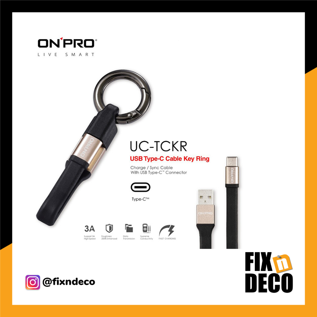 Jual Kabel Charger Type C - Key Ring Series ONPRO UC-TCKR | Shopee ...