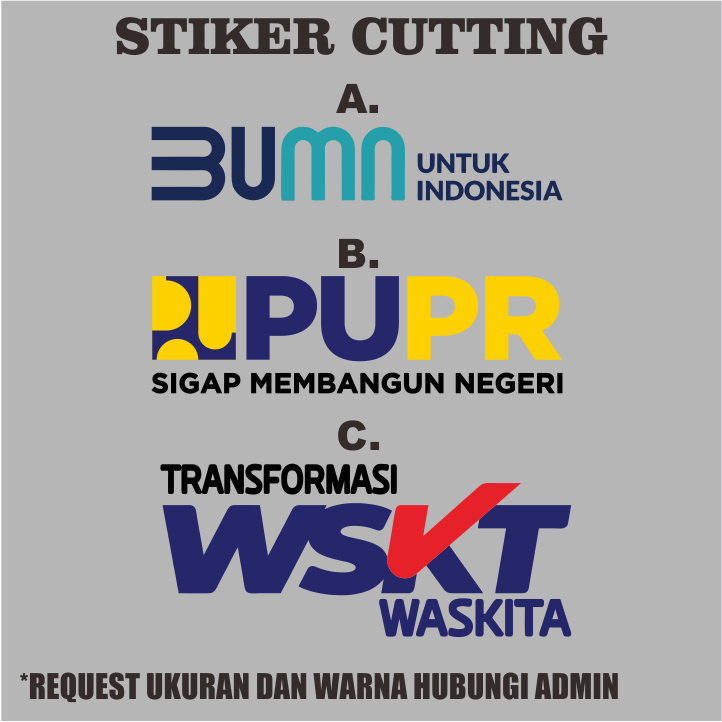 Jual Stiker/Sticker Cutting PUPR - WASKITA - BUMN | Shopee Indonesia