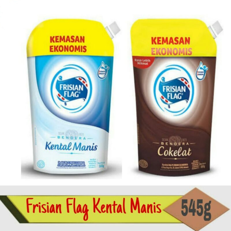 Jual Frisian Flag Bendera susu Kental Manis Pouch 545 gr & kaleng 490 ...