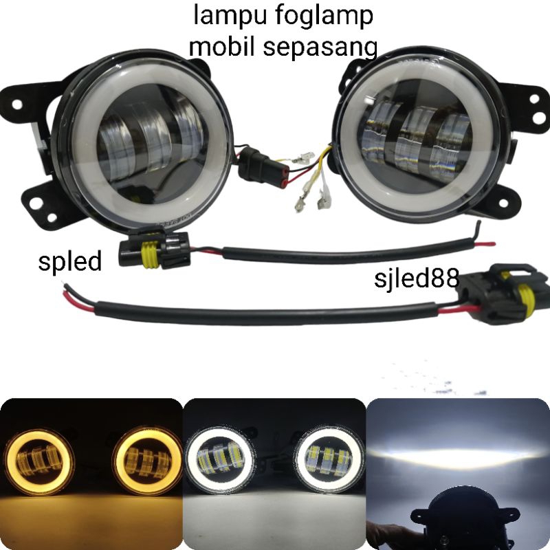 Jual Lampu LED Foglamp Daymaker Fog lamp Angel aye putih kuning ...