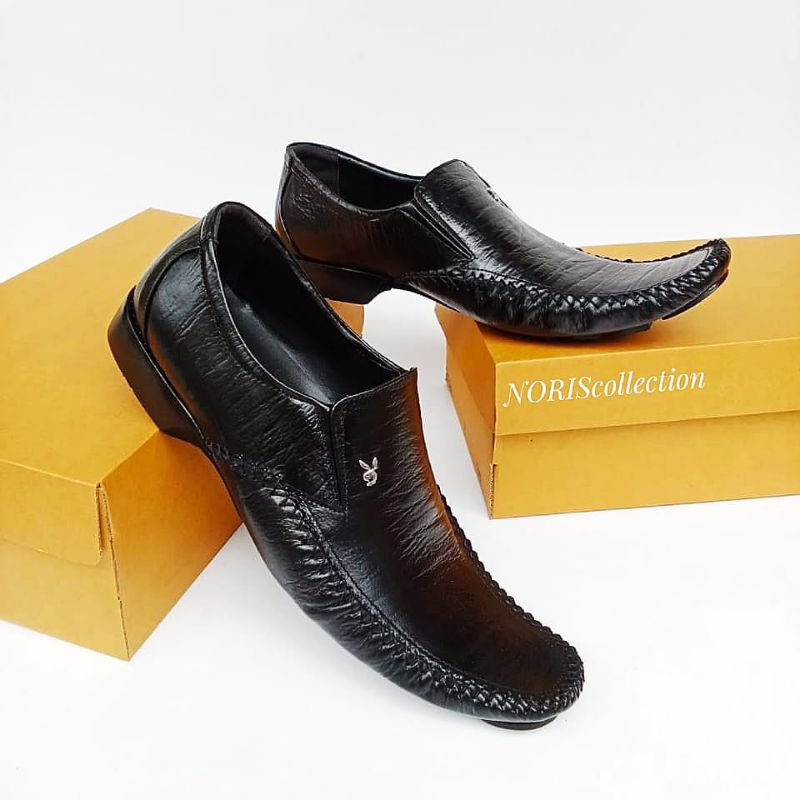 Jual Sepatu Pantofel Pria Playboy Kulit Asli Sepatu Formal Casual Slip ...