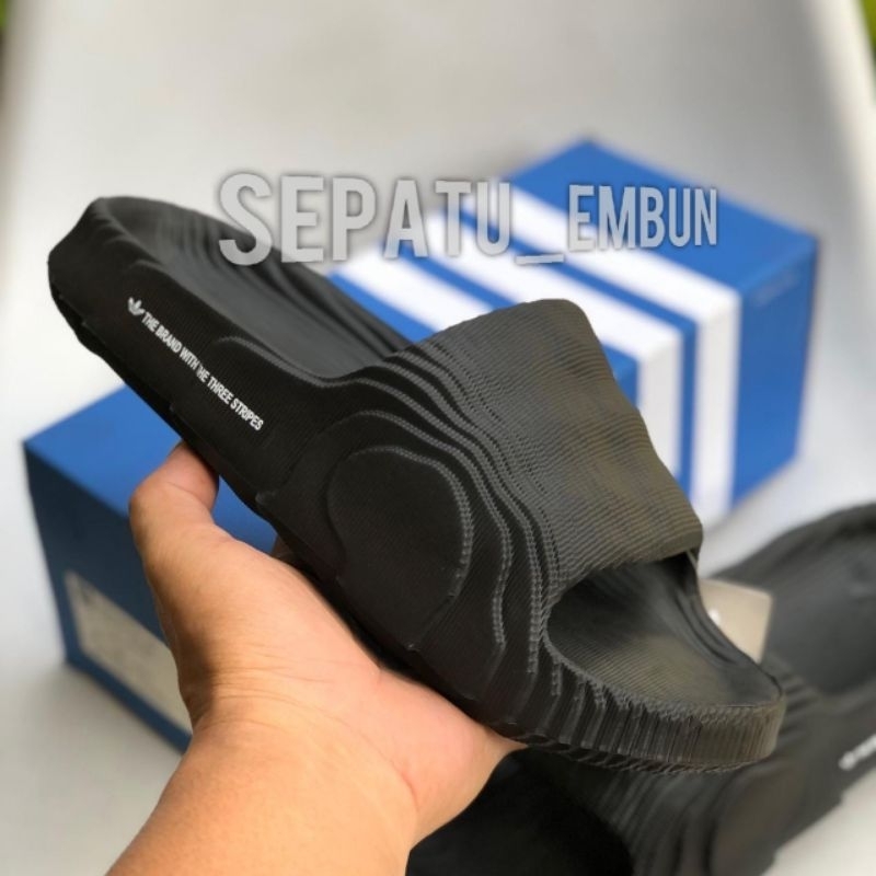 Jual Sendal Slop Jumbo Size Besar 46 45 44 43 sampai 37 adidas Black ...