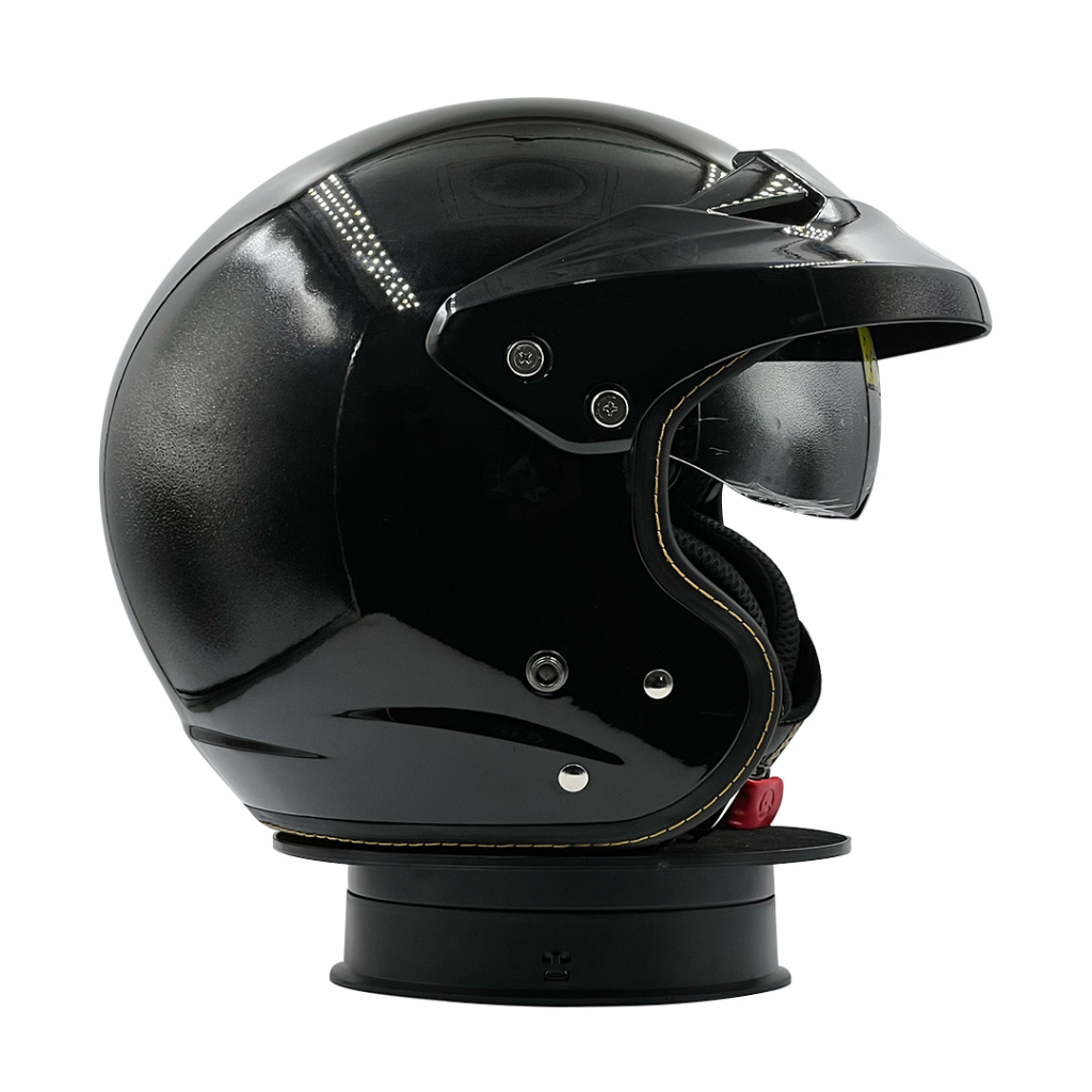 Jual Helm Asca Retro Solid #2 Black | Shopee Indonesia