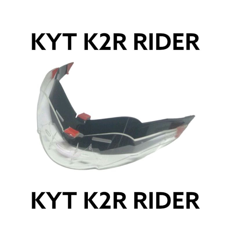 Jual SPOILER HELM KYT K2R RIDER 2D 3mm Hitam clear | Shopee Indonesia
