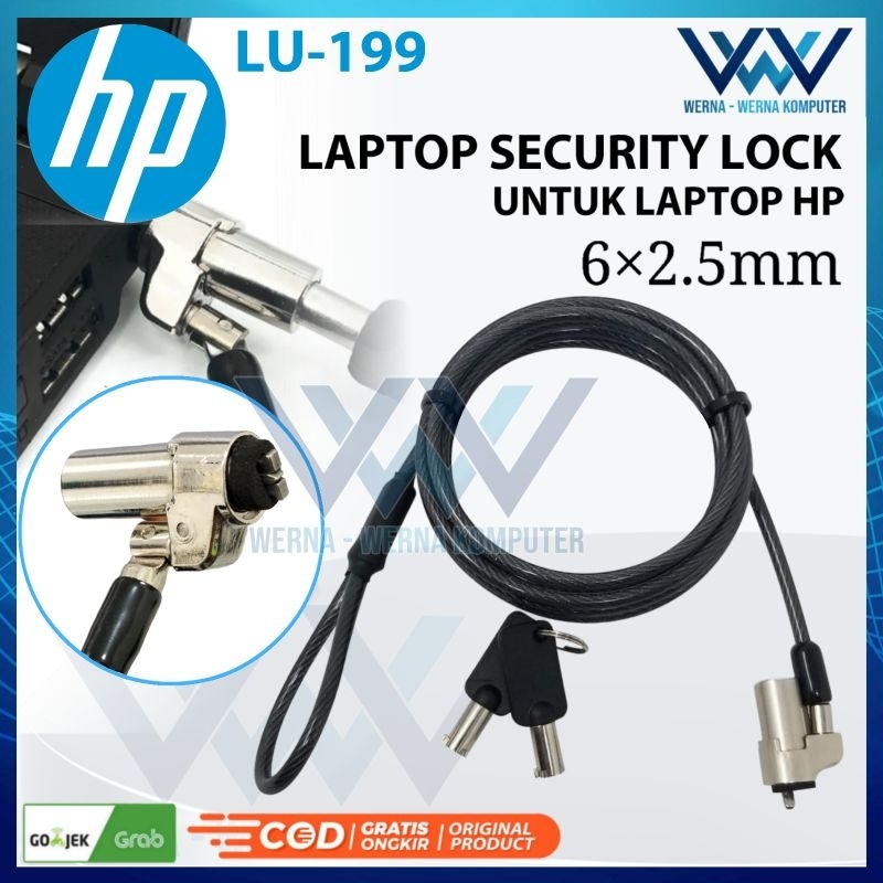 Jual Kunci Pengaman Laptop HP Notebook security lock cable LU-199 ...