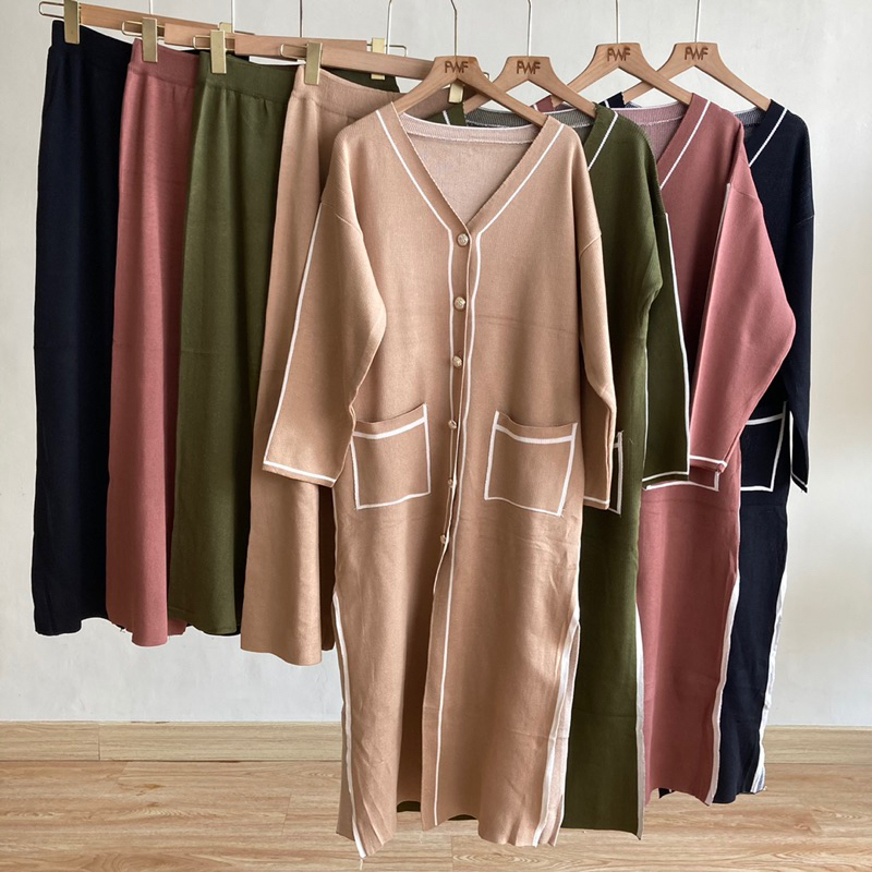 Jual Rhea Knit One Set / Baju Setelan Rajut Tunik Wanita Import ...