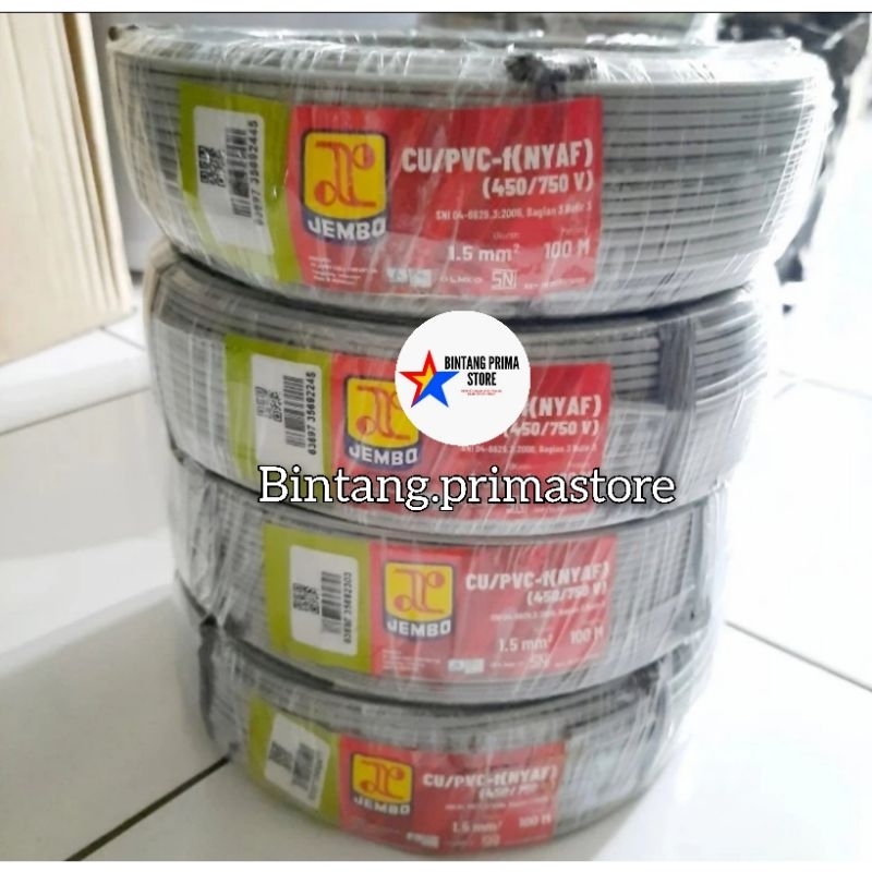 Jual Kabel NYAF Serabut 1.5mm Merk Jembo Warna abu-abu | Shopee Indonesia