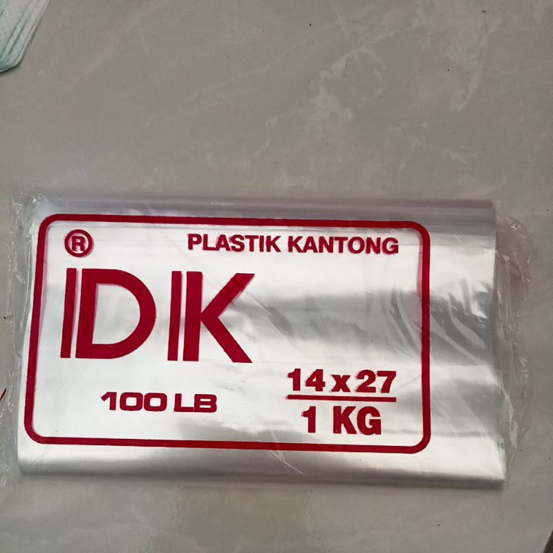 Jual kantong plastik bening DK ukuran 1 kg isi 100 lembar | Shopee ...