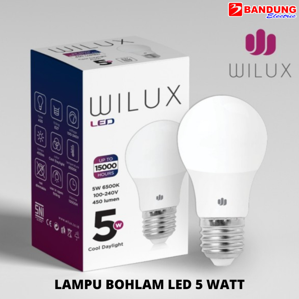 Jual Lampu Bohlam LED WILUX 5 Watt Putih - Kuning | Shopee Indonesia