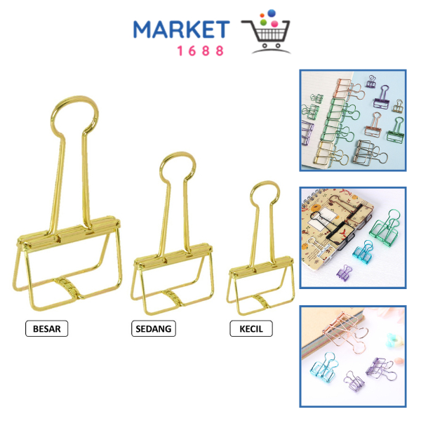 Jual Market1688 Paper Clip Besi Warna-Warni Klip Penjepit Buku Bahan ...