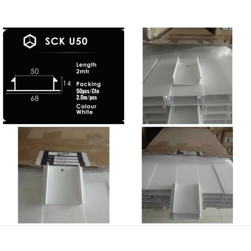 Jual Tali air UPVC U Channel PVC Groove Joint SCK U50 W 2meter | Shopee Indonesia