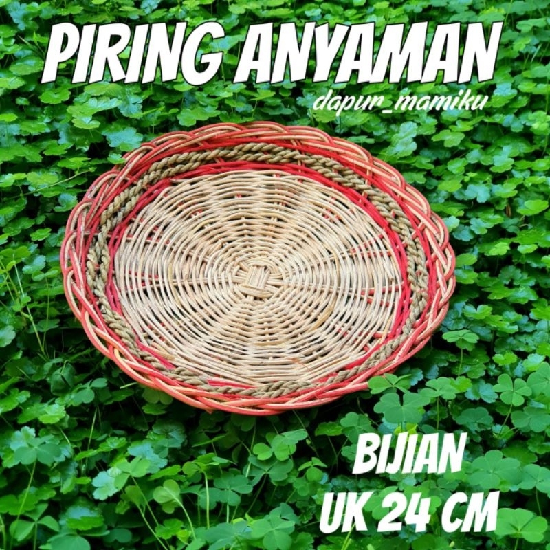 Jual DAPURMAMI Piring Anyaman Piring Tradisional Piring saji Makanan ...