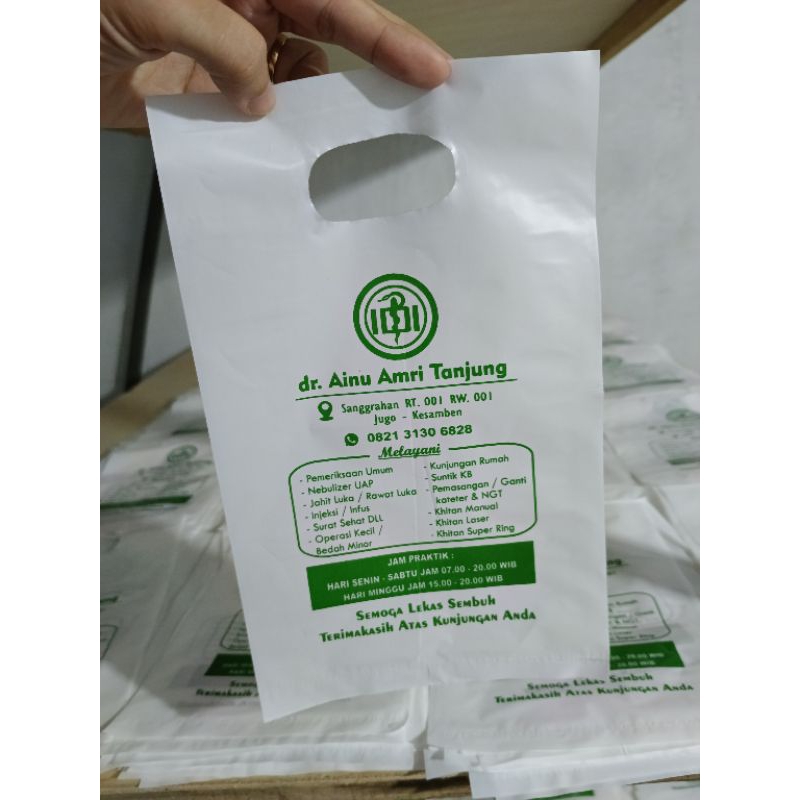 Jual PLASTIK PLONG 15*25 (minimal 1000) - PLASTIK SABLON CUSTOM NAMA ...