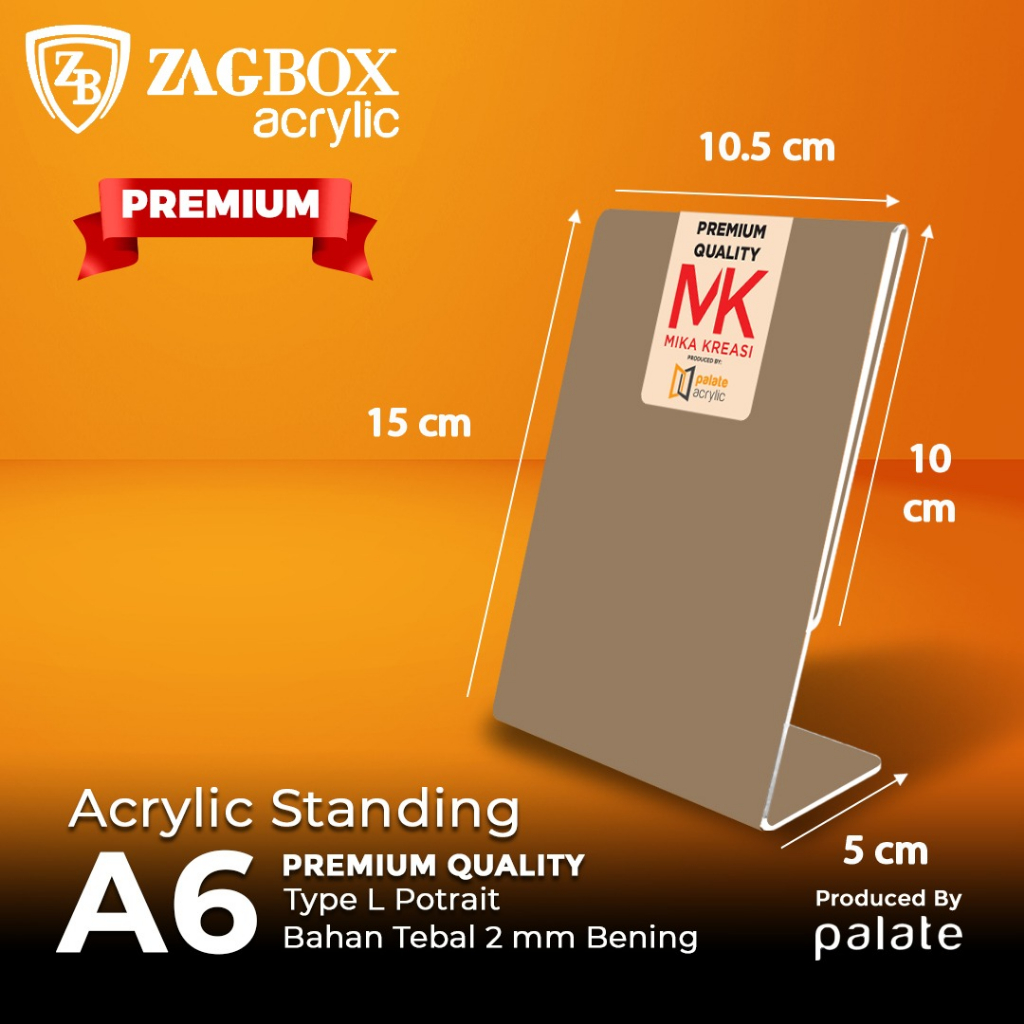 Jual Acrylic Tent Holder - Akrilik Tent Card A6 L Portrait Brosur - PREMIUM | Shopee Indonesia