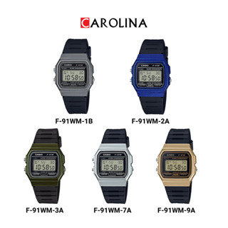 Jual Jam Tangan Unisex Casio General F-91WM-7A Vintage Series Digital Dial Black Resin Band ...
