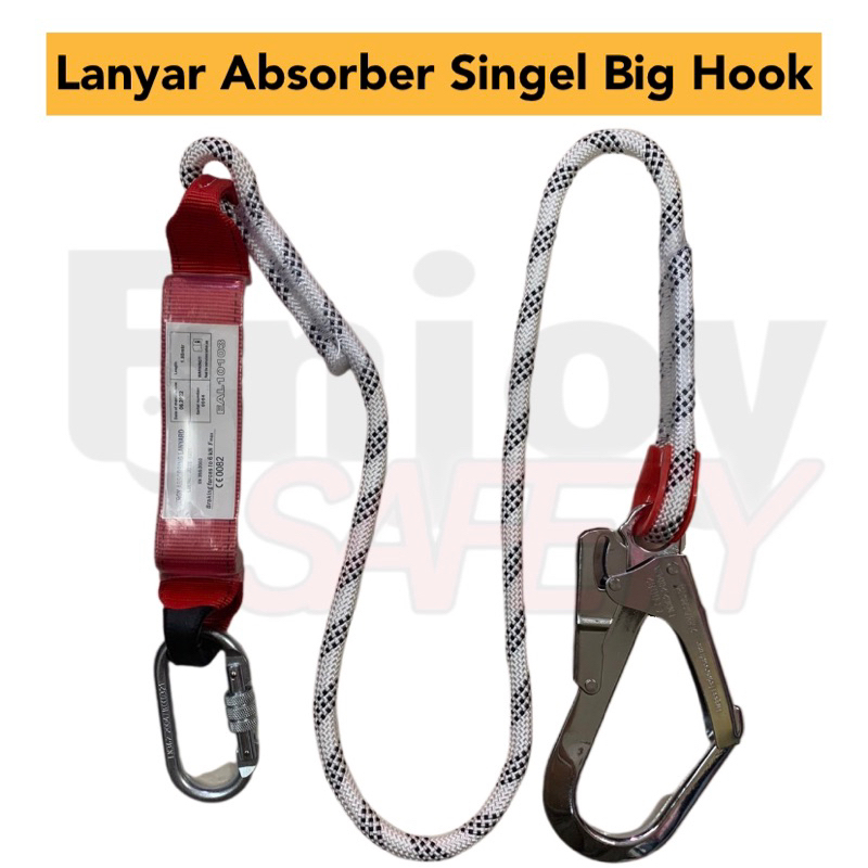 Jual Absorber lanyard Body harness safety Double dua Big HOOK merk ...