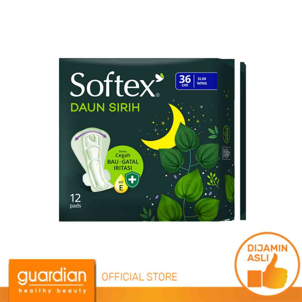 Jual Softex Daun Sirih + Vitamin E 36cm 12 pads - Pembalut Daun Sirih Malam | Shopee Indonesia