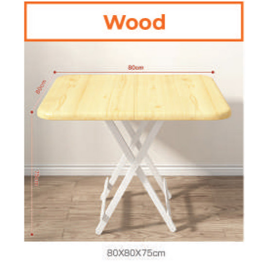 Jual Meja Lipat Ukuran 80x80x75 / Meja Makan Lipat / Meja Lipat Kayu / Meja Makan Portable ...