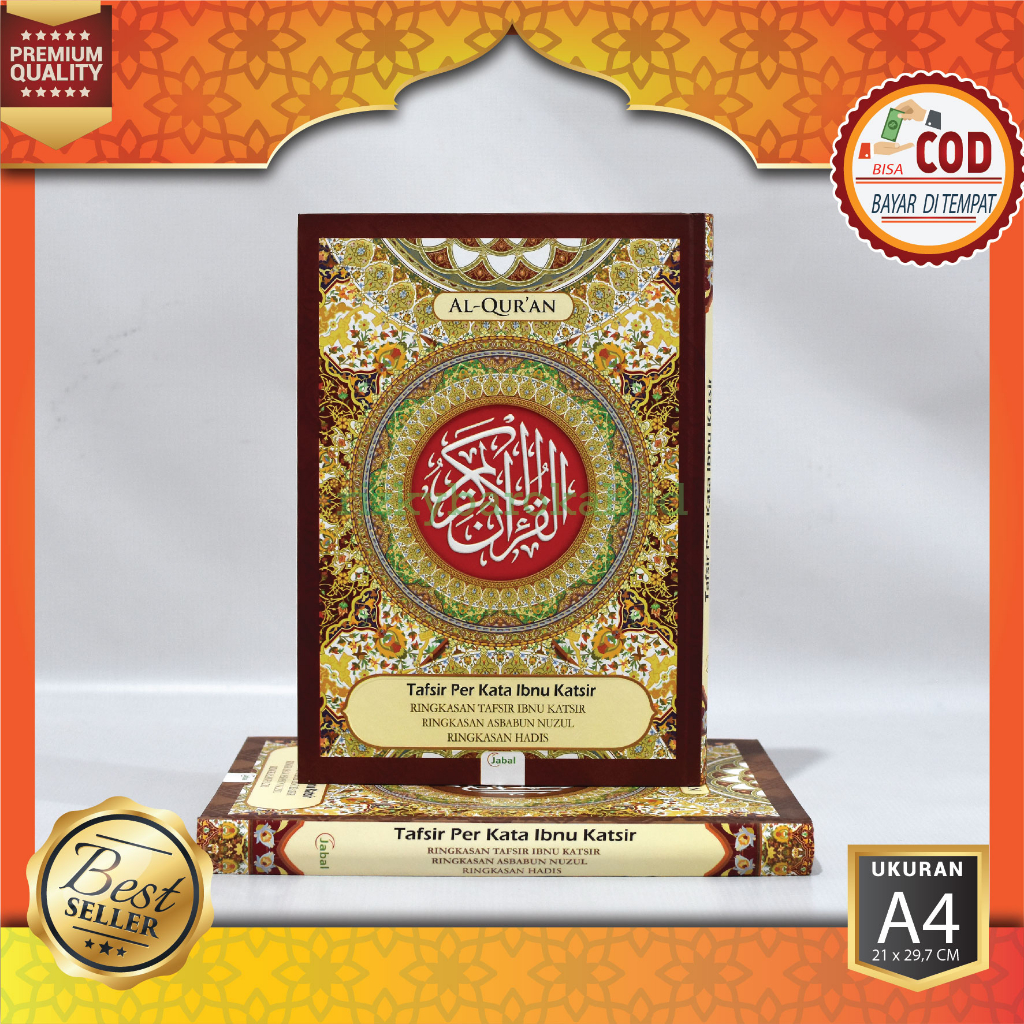 Jual Al Qur'an Terjemah dan Tafsir Per Kata Ibnu Katsir A4 Alquran Terjemahan Perkata ukuran ...