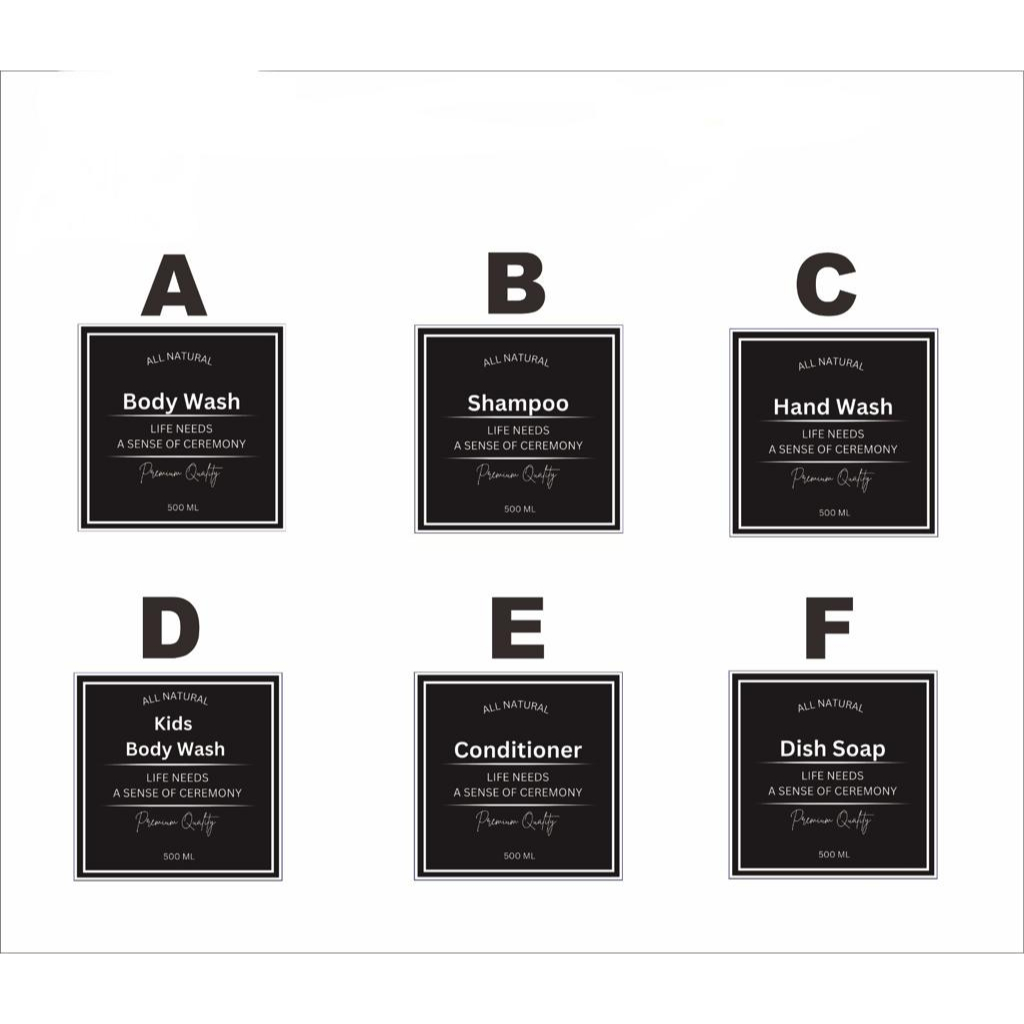 Jual tambahan sticker botol sabun cuci tangan hand body wash shampoo ...