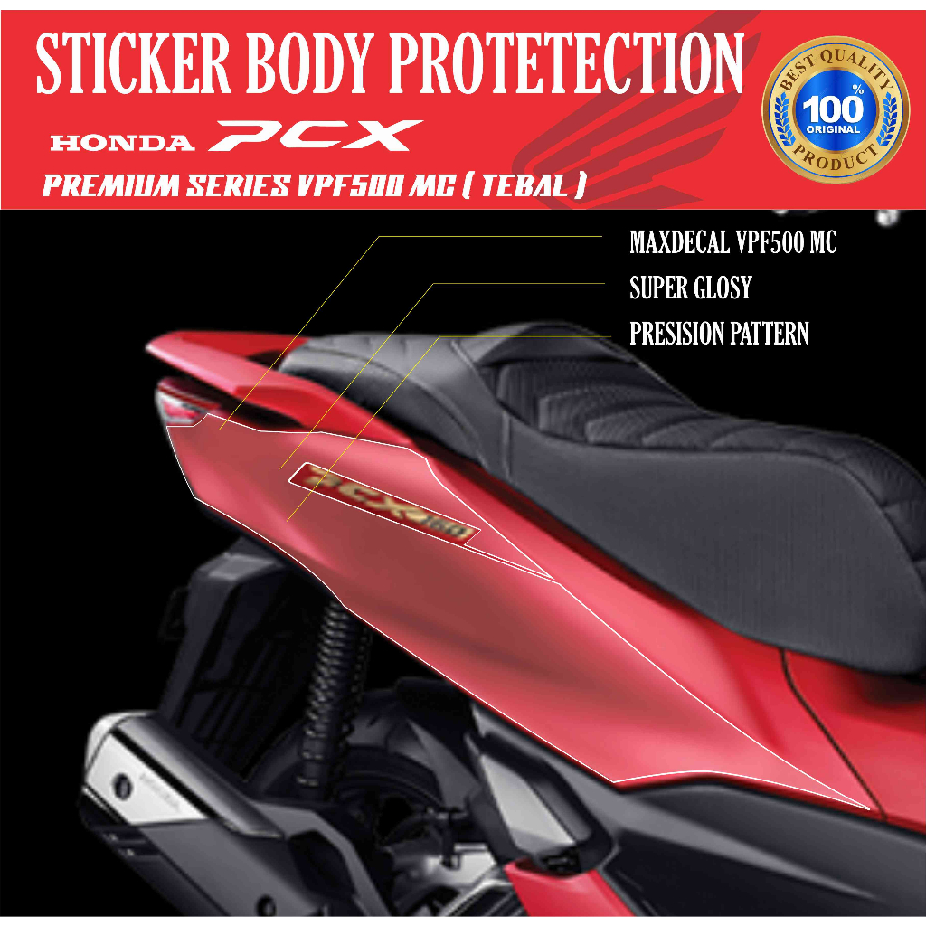 Jual STIKER BODY PCX 160 BAGIAN BELAKANG VPF500 TEBAL | Shopee Indonesia