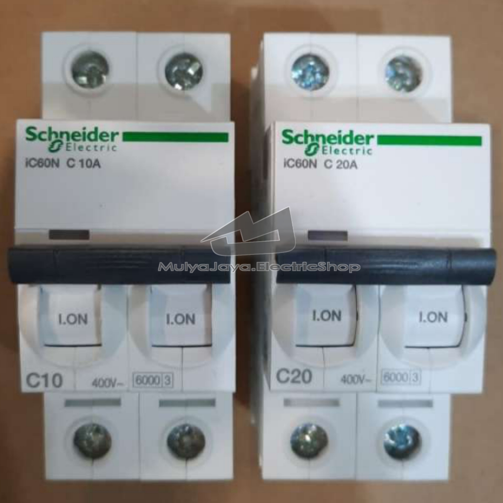 Jual Mcb ic60n 2phase 6A/10A/16A/20A/25A/32A Schneider 6kA | Shopee Indonesia