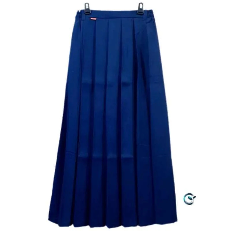 Jual ROK BIRU SERAGAM SMP REMPEL LURUS PANJANG | Shopee Indonesia
