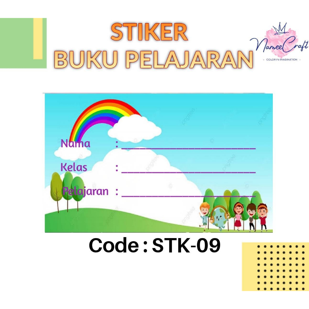 Jual ISI 20 LEMBAR STIKER MAPEL || LABEL BUKU PELAJARAN SEKOLAH ...
