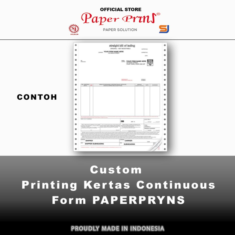 Jual Paperpryns Custom Printing Kertas Continuous Form / Kertas Thermal ...