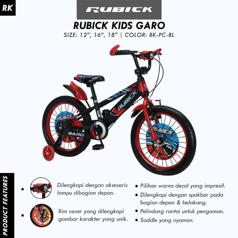 Jual Sepeda BMX 16 inch anak laki Rubick golm | Shopee Indonesia