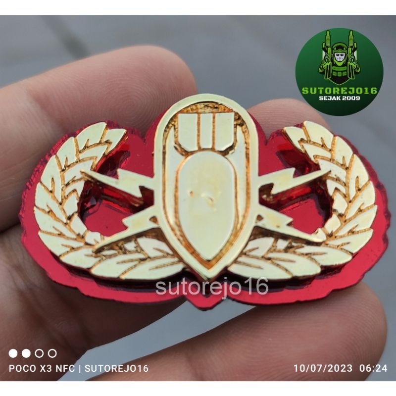Jual brivet brevet brefet wings pin pdh pdu tni al latar mika akrilik ...