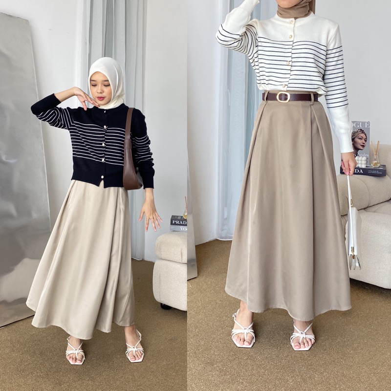 Jual ALEKA - Ruby Skirt | Rok A-Line Semi Wol | Shopee Indonesia