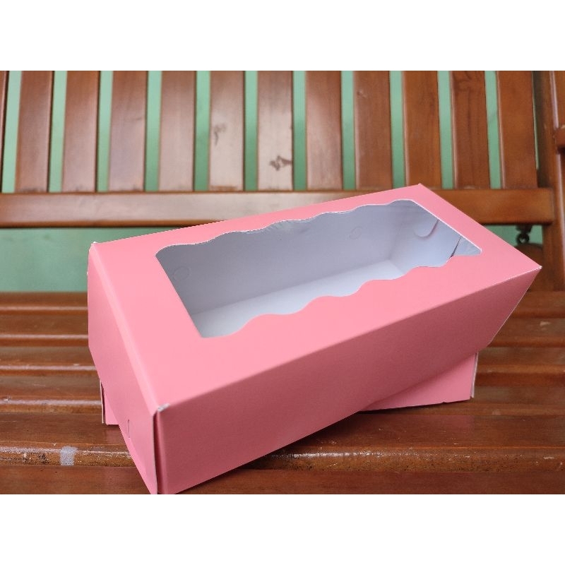 Jual best seller kemasan box kue 20x10x5 bisa untuk donat brownies pie ...