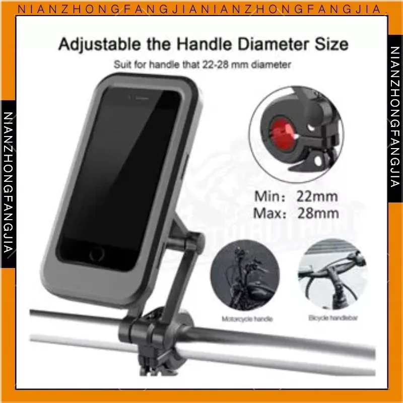 Jual Waterproof Tempat Dudukan Hp Di Stang Sepeda Phone Holder Motor Anti Air Stand Handphone ...