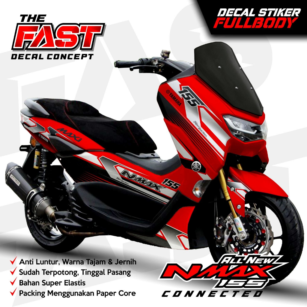 Jual TERBARU Decal Sticker Yamaha Nmax 155 New Fullbody Racing Variasi ...