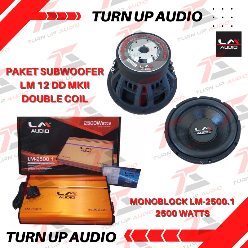 Jual Paket subwoofer mobil LM audio 12DD MKII dan Monoblock LM 2500.1 D ...