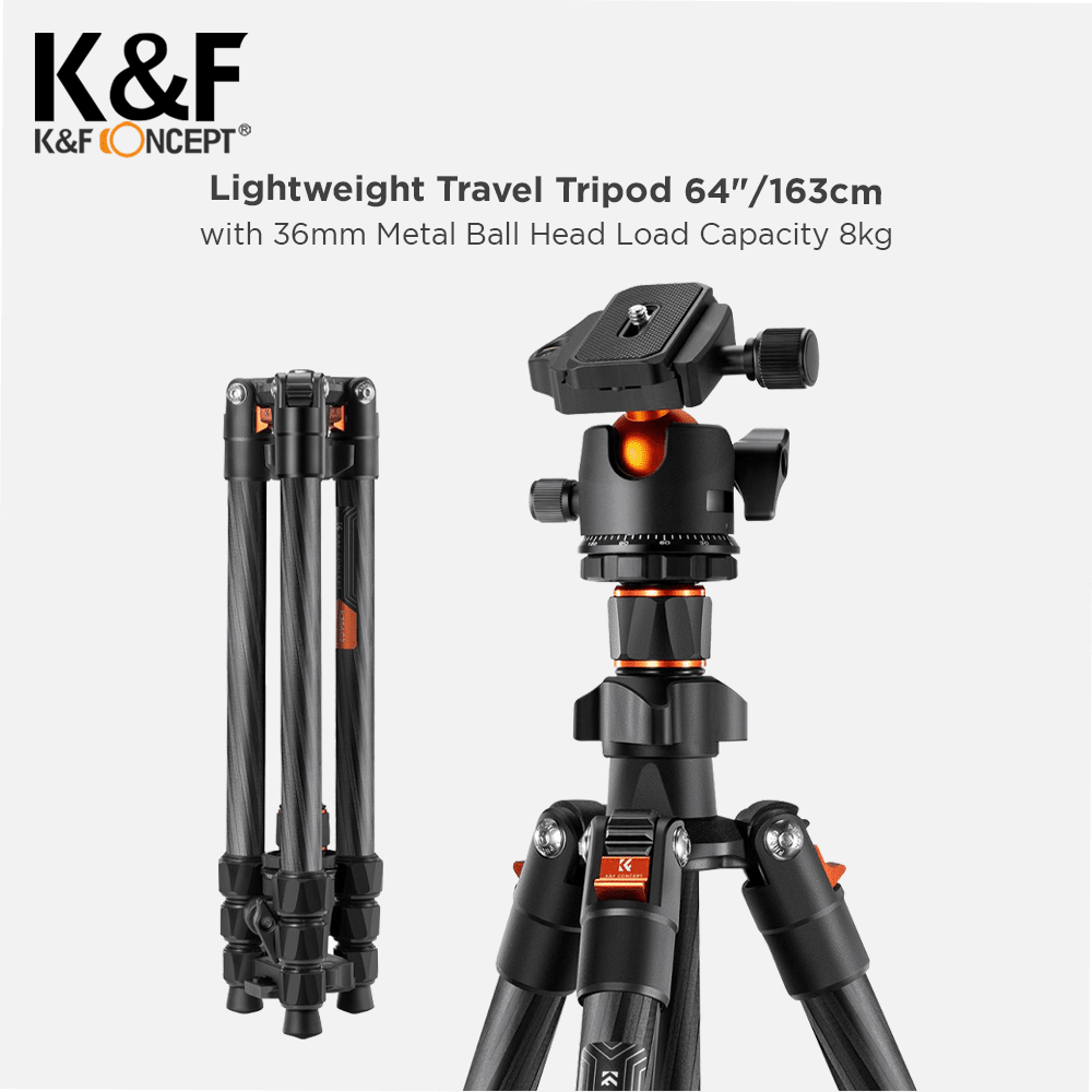 Jual K&F Concept Camera Carbon Tripod K254C2 with Ballhead Kit | Shopee ...