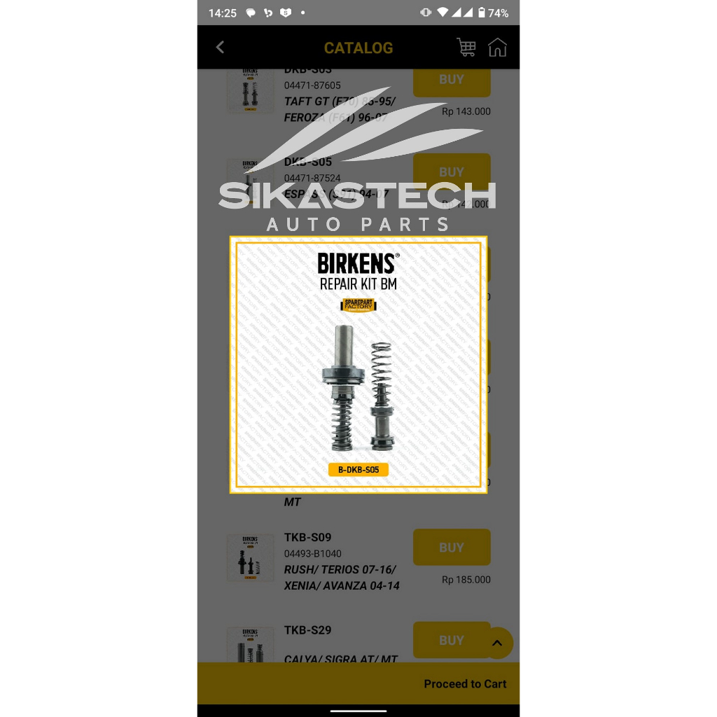 Jual 04471-87524 BRAKE MASTER CYLINDER REPAIR SEAL KIT SILINDER REM ATAS 3/4" DAIHATSU HIJET ...