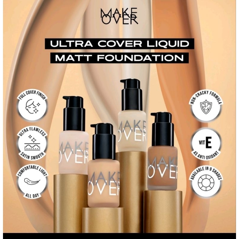 Jual MAKEOVER ULTRA COVER LIQUID FOUNDATION | Shopee Indonesia