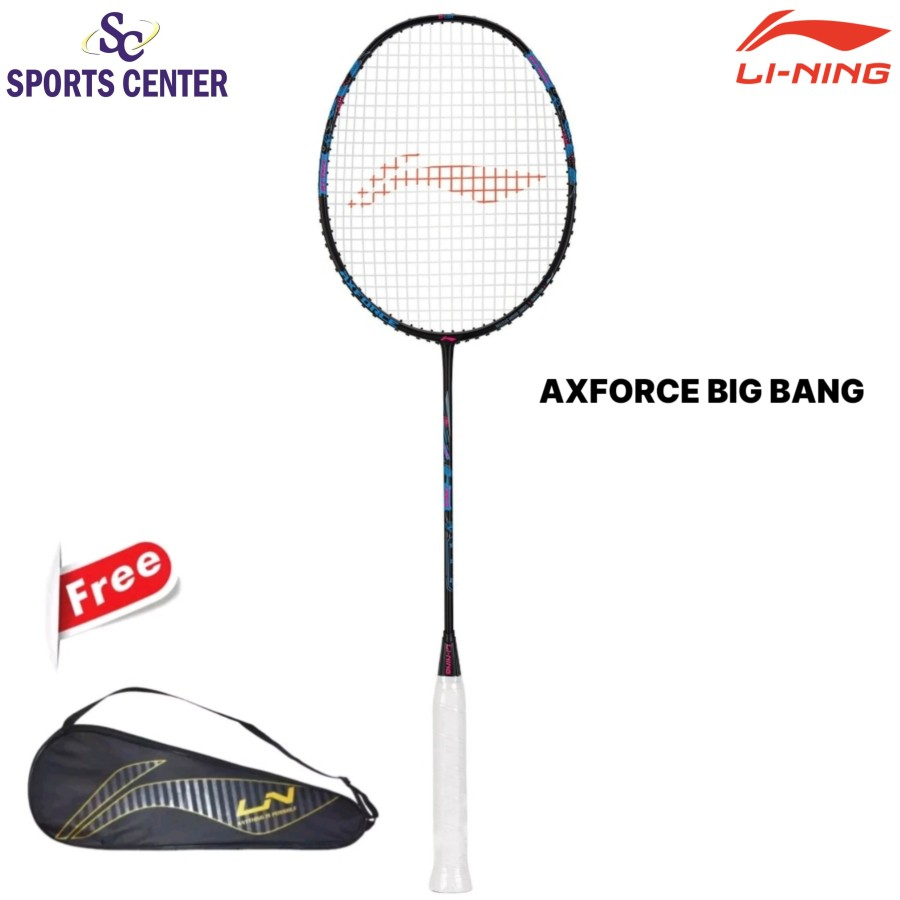 Jual New Raket Badminton Lining Axforce / AX Force Big Bang 7U Black ...