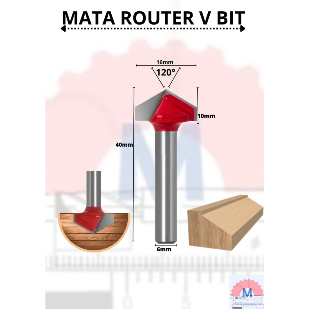 Jual Mata router CNC 3D V groove shank 6mm wood mdf dll V bit | Shopee ...