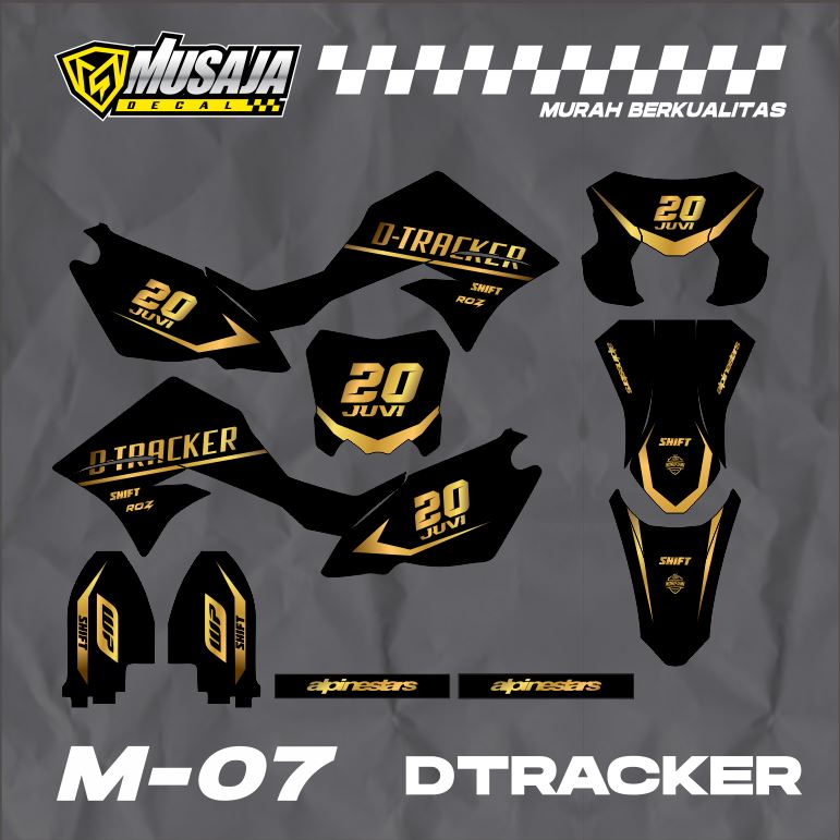 Jual Decal Dtracker full body hitam gold - dekal dtracker full body ...