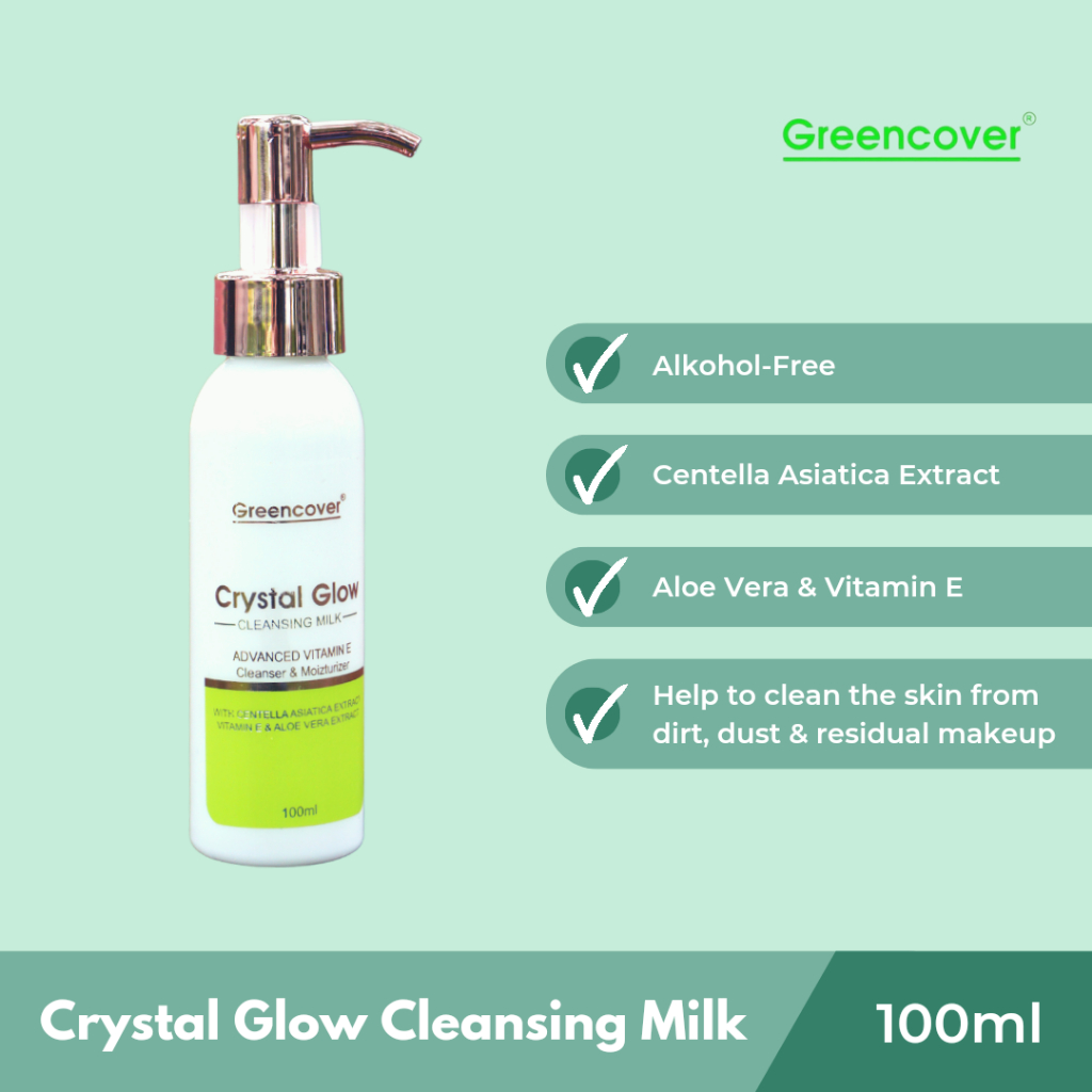 Jual Greencover Crystal Glow Cleansing Milk 100 ml | Shopee Indonesia