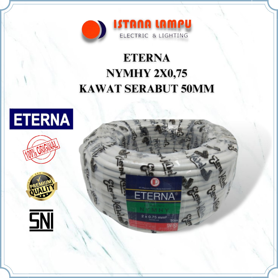 Jual KABEL ETERNA NYMHY 2X0,75 - ROLL | Shopee Indonesia