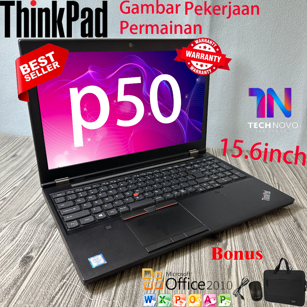 Jual LENOVO THINKPAD P50 SECOND RAM16G HDD 512GB / LAYAR 15.6INCH ...