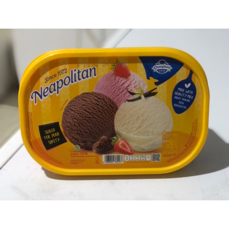 Jual Ice Cream Campina / Es Krim Campina 700ml - Neapolitan | Shopee ...