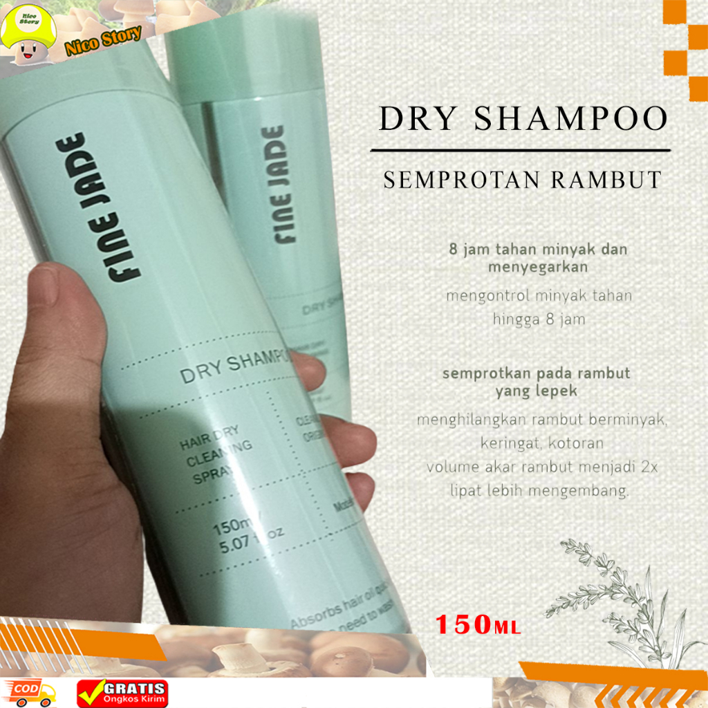 Jual (NCS) FINE JADE Dry Shampoo 150ML Semprotan Rambut Kering Hair ...
